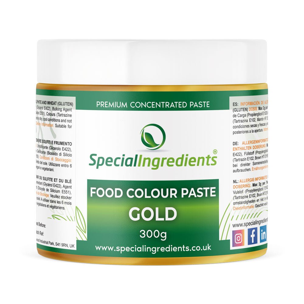 Gold Food Colouring | 300 G Of Gold Food Colour Paste — Special Ingredients