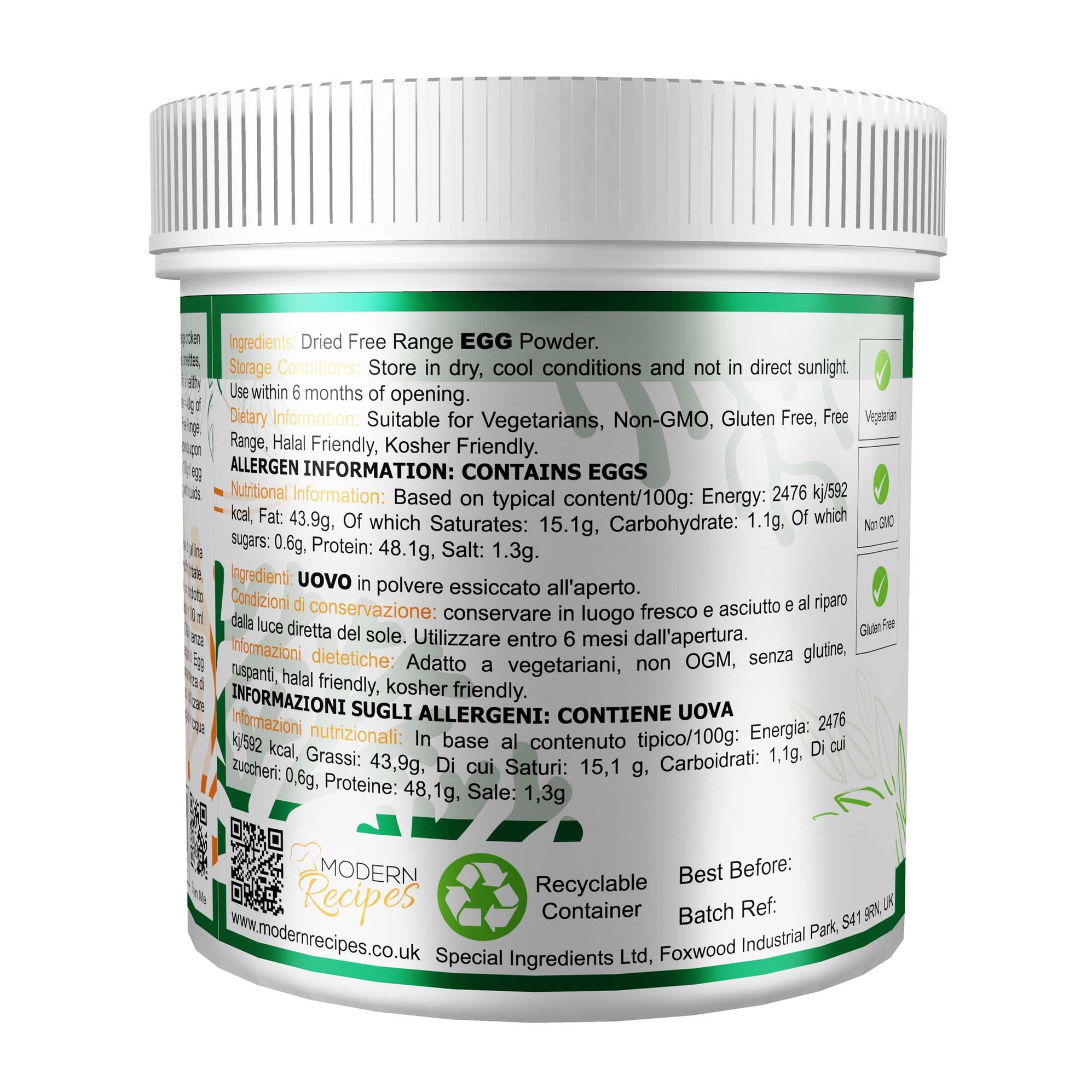 Whole Egg Powder | Whole Egg Powder 1kg — Special Ingredients